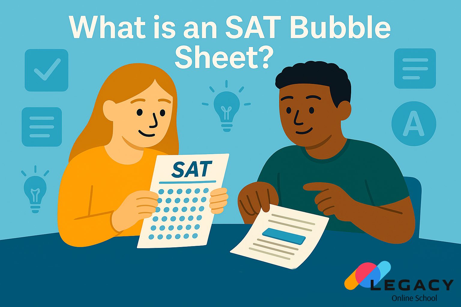 Learning How to SAT: Digital Exam Bubble Answer Sheet